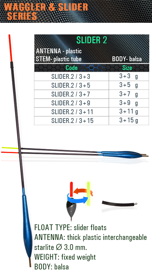 wagglers sliders floats sensor sf